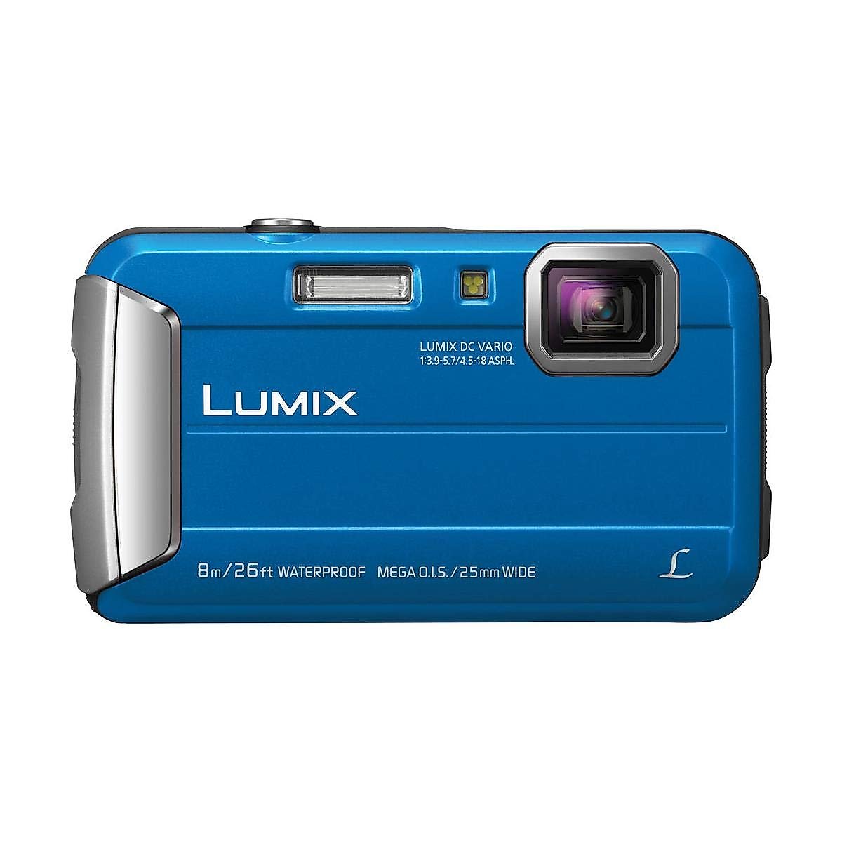 Panasonic LUMIX Waterproof Digital Camera Underwater Camcorder with Optical Image Stabilizer, Time Lapse, Torch Light and 220MB Built-In Memory – DMC-TS30A (Blue)