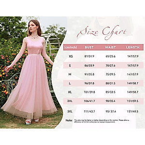 BeryLove Women's Long Sequin Party Dress Sleeveless Boat Neck Prom Wedding Homecoming Dresses for Teens Cocktail Evening Gown S001 Rose Red M