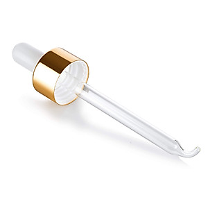 JUVITUS 2 oz Opal White Glass Boston Round Bottle with Gold Metal and Glass Dropper (12 pack) + Funnel