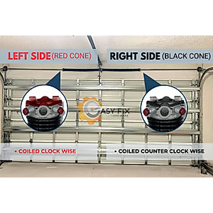 Garage Door Torsion Spring 207x2x20 | Torsion Spring Replacement for Garage Repair | Minimum 16,000 Cycles | Left and Right Hand Wound Replacement with Steel Bearing (Pair) Fix Garage Door 7 + 8 Feet