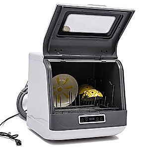 Portable Countertop Dishwasher,3Washing Programs Compac,Compact Dishwasher, 75°C Hot Air Drying,360° Spray Arms