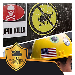 100 Hard Hat Stickers, Tool Box, Hood, Thermos, Helmet Decals, 100% Vinyl and Waterproof! Funny Stickers for Adults, Mechanics, Electricians, Union, Oilfield, Military, Construction, Welders