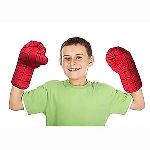 Superhero Gloves Superhero Toy Hands Kids Soft Plush Superhero Gloves Cosplay for Boy Girl Christmas Halloween Birthday Gift