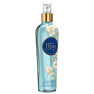 Maja Aqua Turquoise Mist, Perfumed Body Mist with Floral and Aquatic notes to leave a spray of freshness, Refresh your Body, Fresh Scented, Aqua Turquoise Fragrance, 8.1 FL Oz, Spray Bottle.