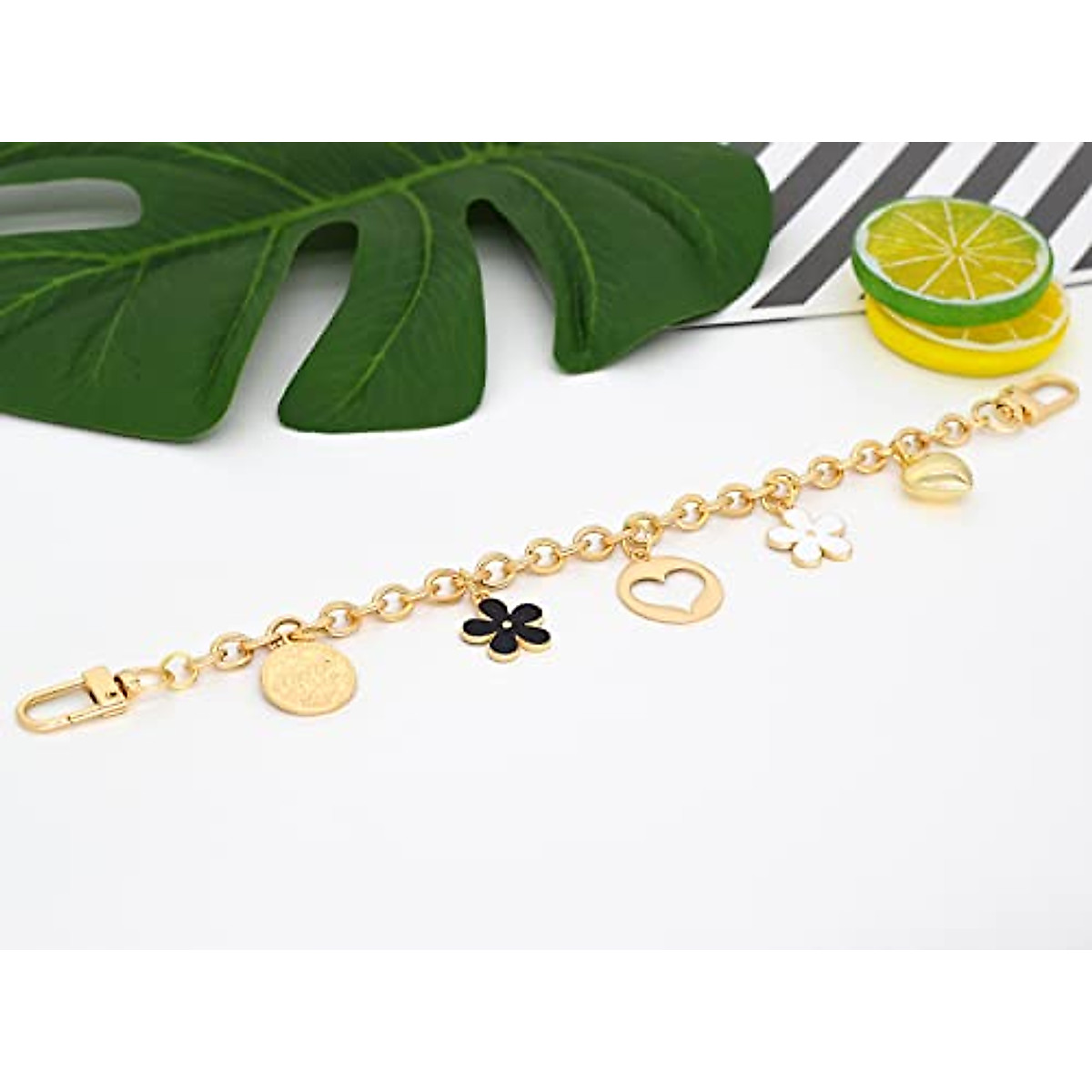 HOSBY Bag Charm Handbag Chains Decoration for Women, Sparkling Pendant Accessories for Purse Designer Shoulder Bag (B)