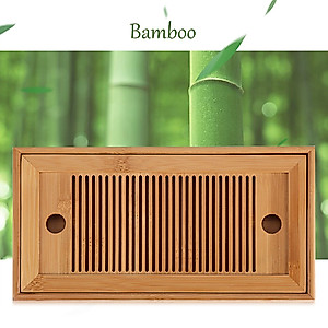 Zyyini Bamboo Tea Tray, Simple Tea Tray Premium Organic Multi-Functional Mini Bamboo Chinese Kongfu Tea Serving, Serving Tray Box Reservoir & Drainage Type for Teahouse