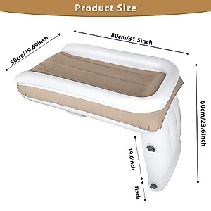 Shenglong Inflatable Airplane Bed for Kids, Toddler Travel Bed, Baby Air Mattress, Airplane Seat Extender for Kids Suit for Airplane Economy Seats, Train, Car