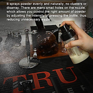 2 Pieces Barber Powder Spray Bottle, Empty Powder Travel Cosmetics Blower, Refillable Hair Fiber Applicator for Hair Salon, Home, Beauty (140ml+140ml)