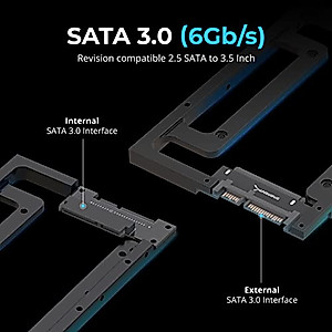 SABRENT 2.5” SSD & SATA Hard Drive to Desktop 3.5” SATA Bay Converter ...