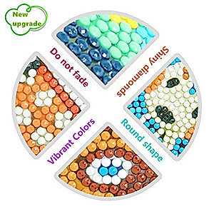 Diamond Painting Stickers 5D Diamond Art Stickers Mini Diamond Painting Kits DIY Animal Cartoon Theme Diamond Stickers Mosaic Stickers Handmade Art Craft 12 PCS