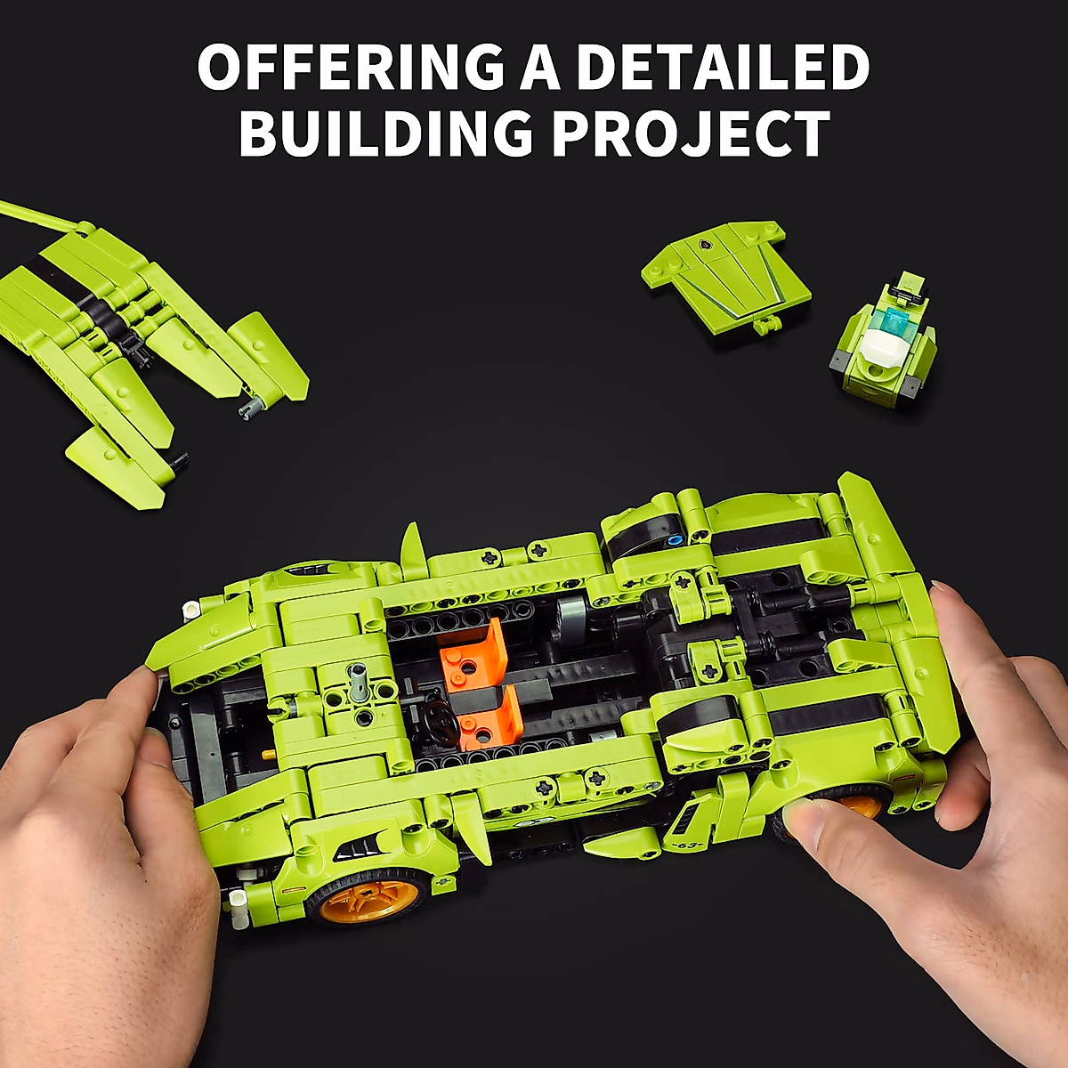 FEIDAMA Racing Cars Building Blocks Kit,2-in-1 Building Bricks Robot Building Toys, 721 PCS Sports Car Model Gifts for Kid Age 6+ and Adult