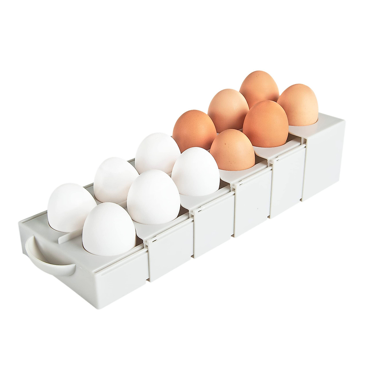 Think Up Designs Eggstra Space Collapsible Egg Storage Tray- Save Space in Your Fridge