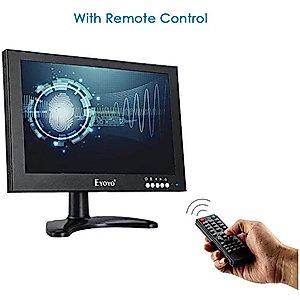Eyoyo 10 Inch IPS Hdmi Monitor TFT LCD Display 1280x800 Resolution Portable Small HD Monitor with HDMI BNC VGA AV USB Input and Built-in Speaker for Video Display Screen DVD PC Laptop