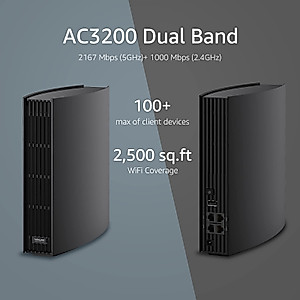 AC3200 Smart WiFi Router with LED Screen - Dual Band Gigabit Router for Home | Up to 2500 sq.ft Coverage & 100 Devices | 4 GB Ports & 1 USB | QoS, Parental Control, MU-MIMO