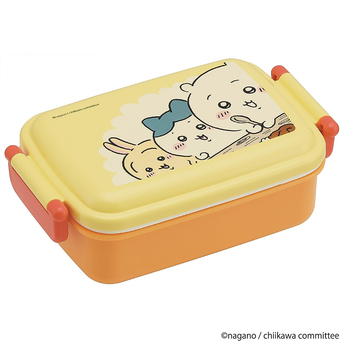 Skater Chiikawa Bento Lunch Box 15.22oz - Cute Lunch Carrier with Secure 2-Point Locking Lid - Authentic Japanese Design - Durable, Microwave and Dishwasher Safe