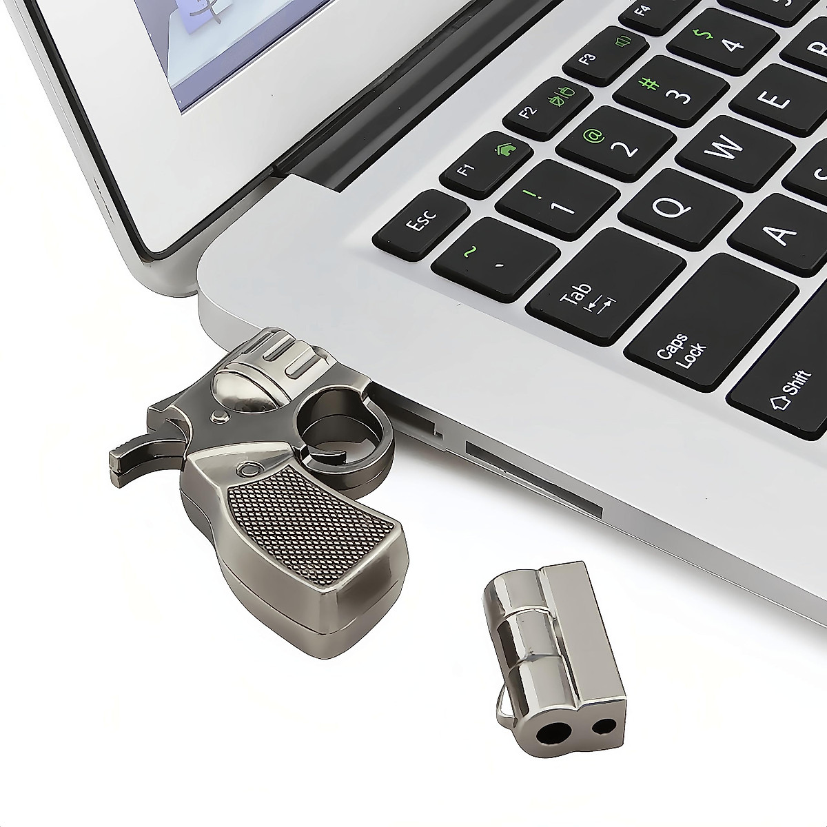 WooTeck 128GB Metal Revolver Gun USB 3.0 Flash Drive Livid