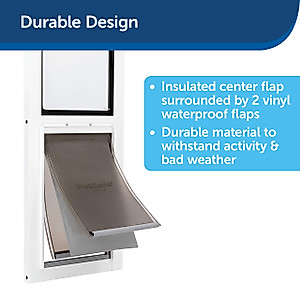 PetSafe Extreme Weather Sliding Glass Pet Door Replacement Flaps – Energy Efficient – Size Large – Compatible Extreme Weather Sliding Glass Pet Door for Dogs and Cats