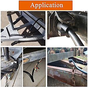 Oyviny Heavy Duty 7 Way Trailer Plug Cord with Double Prongs Connector 4 Feet 7 Pin RV Blade Inline Trailer Wiring Harness Plug Extension Cable Waterproof & Corrosion Resistant (4ft)