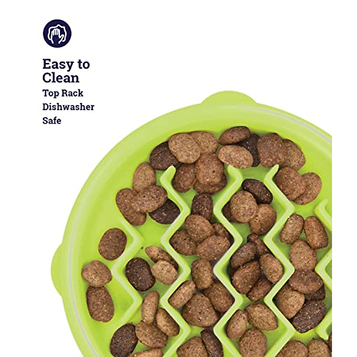 Catstages Kitty Slow Feeder Cat Bowl, Green