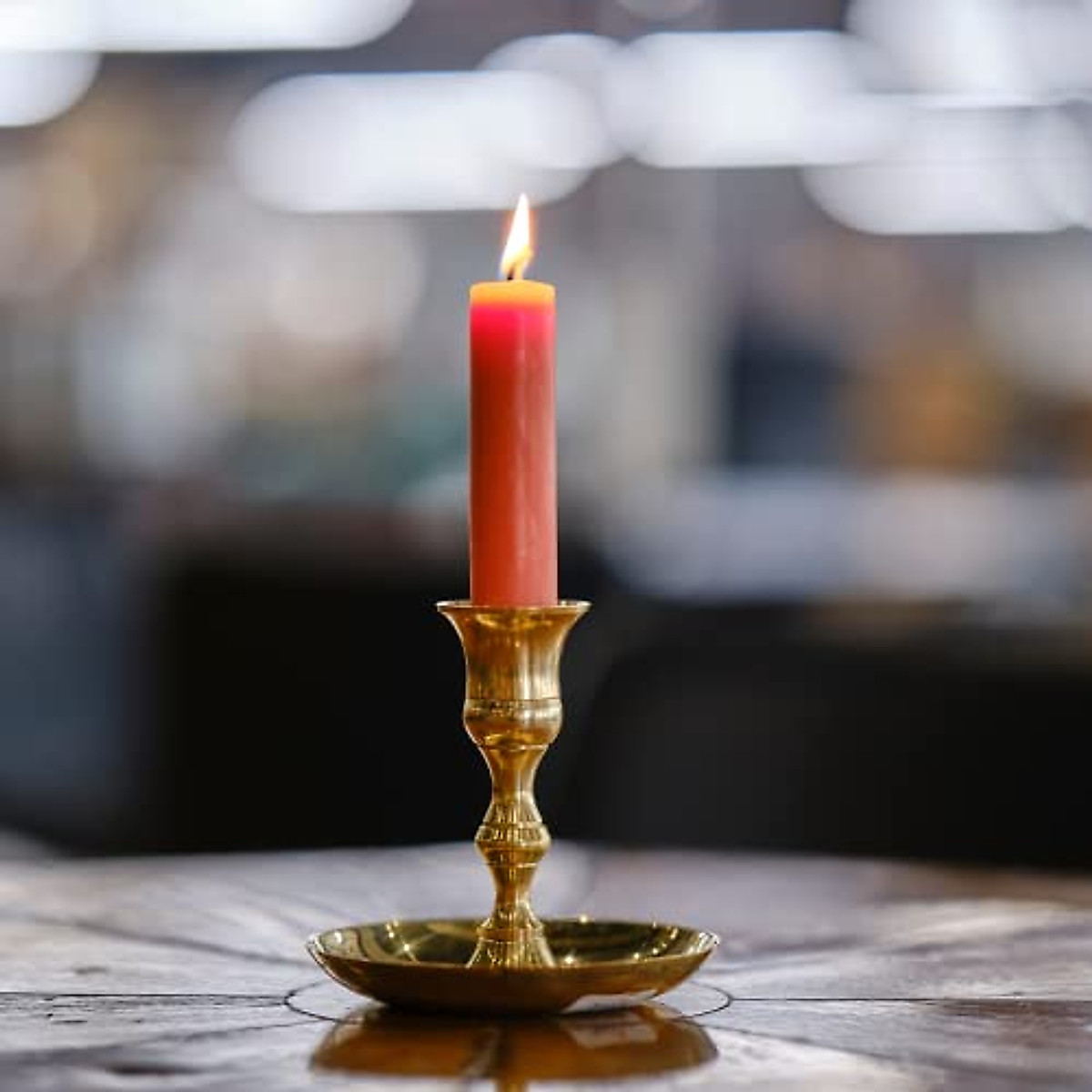 Bluecorn Beeswax 100% Pure Beeswax Taper Candles, Pair (2 Candles) (Raw, 8")