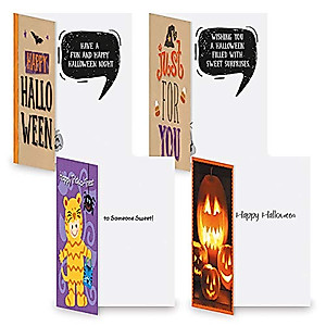 Current Halloween Greeting Cards Set - Set of 12 Large 5 x 7-Inch Cards, Themed Holiday Card Variety Value Pack, Assortment of 12 Unique Designs, Envelopes Included