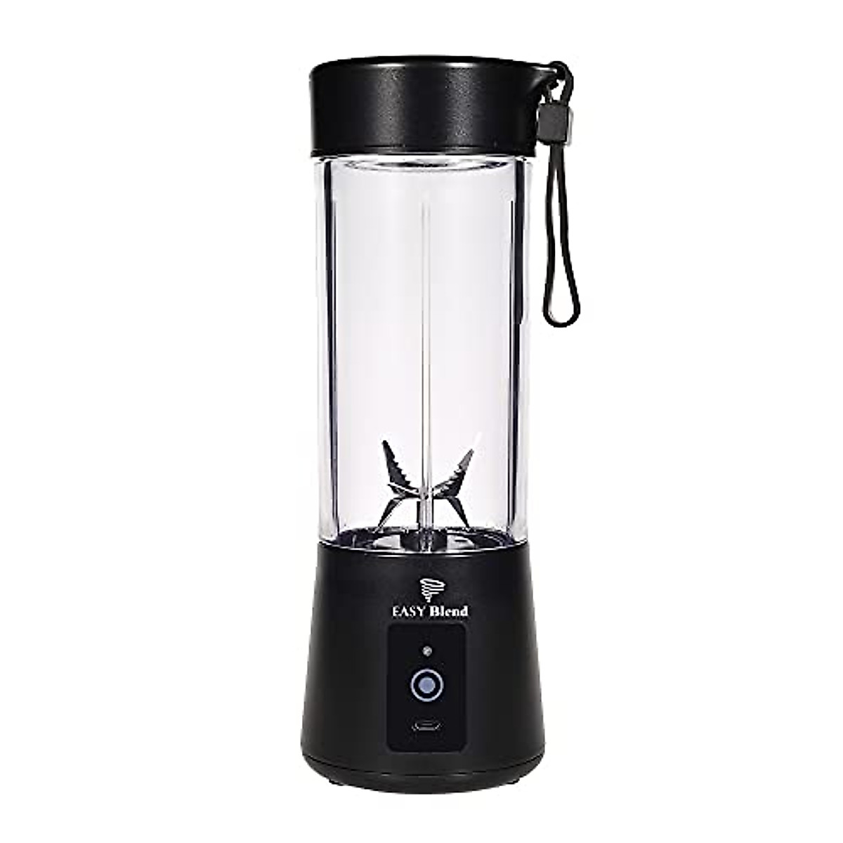 Easy Blend Shakes and Smoothies with BPA-Free Portable Blender, 14 oz, Black