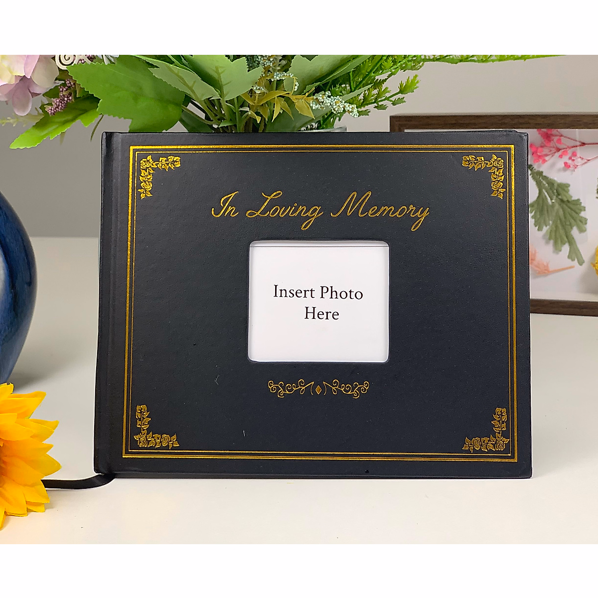 RAXIFU Funeral Guest Book, 8”x10” Memory Book for Funeral, 126 Pages Guest Book for Memorial Service, Celebration of Life Guest Book