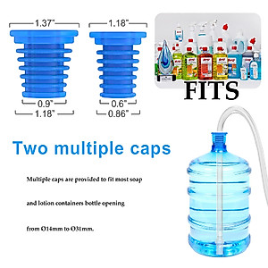 Soap Dispenser Conversion Extension Tube Kit with Check Valve, 47" Under Counter Soap Dispenser Hose for Kitchen Sink, Fit Most Soap Containers, Powerful Suction, Never Fill The Little Bottle Again