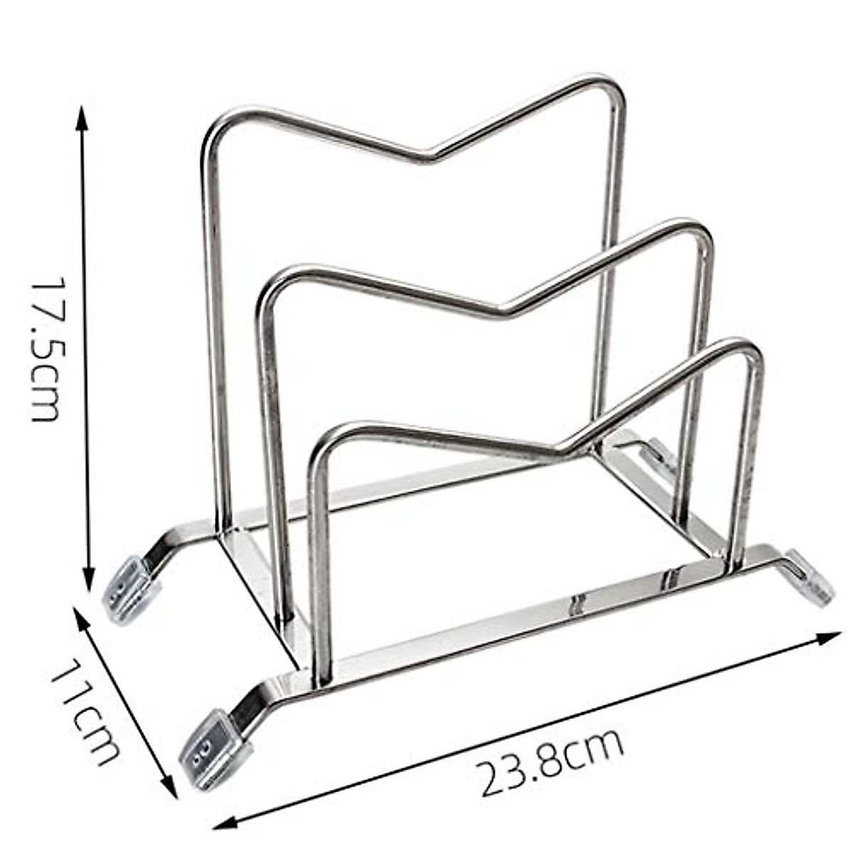 DRNKS Lid Rack Cutting Board Shelf Holder 304 Stainless Steel Vertical Kitchen Household Cutting Board Seat Storage Rack Applicable to kitchen stove