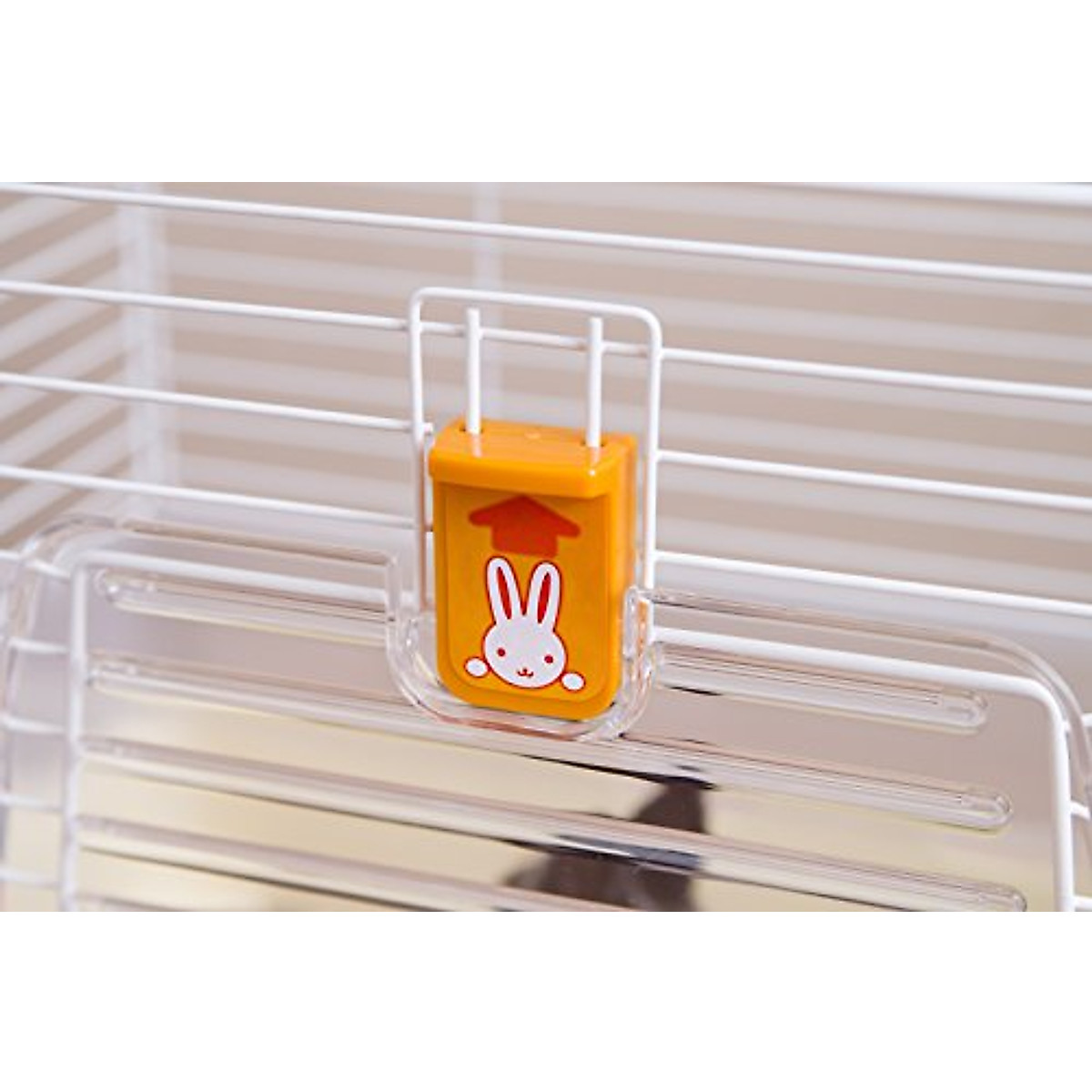 IRIS USA Small Wire Animal House with Top Access, Easy to Clean Cage with Wide Access Drop Down Door for Small-Sized Pets Animals Rabbits Guinea Pigs Rats, Ivory