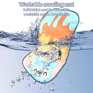 ATUTEN Baby Play Mat Baby Gym,Baby Learning Walker Kick and Play Piano Gym Activity Center mat with 5 Infant Learning Sensory Toys, Music and Lights-Infant Play mat for Infant Newborn Toddlers