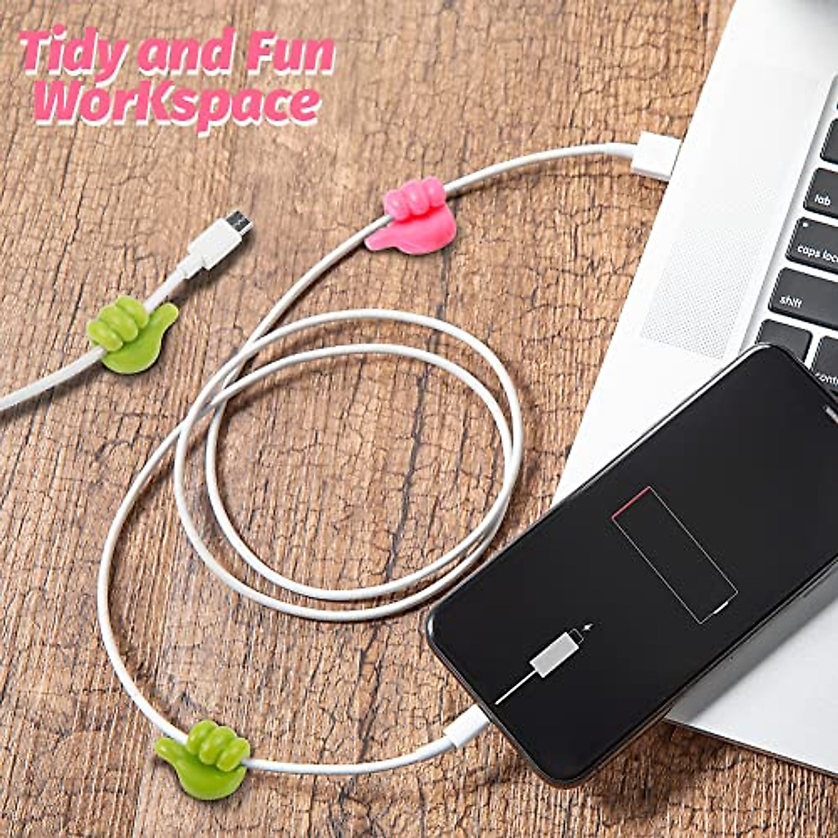 CfoPiryx 11pcs Cable Clips Cable Holder, Thumbs Duck Wire Organizer, Self-Adhesive Hooks Set for Desk, Power Cables, Charging Cables, Audio Cables, for Office, Desk Organiser(Size:11pcs)