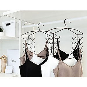 CAXXA 2 PK - Bronze Women's Bra Sport Tank Camisole Top Swim Suit Strap Dress Hanger Closet Organizer (2 Pack)