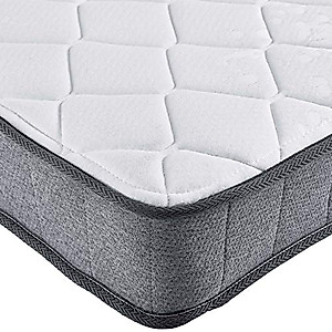 Modway Kate 6” Twin Innerspring Mattress - Firm 6 Inch Twin Innerspring Mattress- 10-Year Warranty