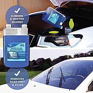Active Element Windshield Washer Fluid Concentrate - Makes 64 Gallons (32 floz bottle) - Removes Road Dirt and Grime - Streak Free - Create Summer and Winter Blends from Washer Fluid Concentrate