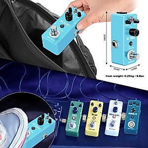 Rowin Looper Effects Pedal with SD Card for 10 Minutes of Looping, Unlimited Overdubs,1/2 time, and Reverse