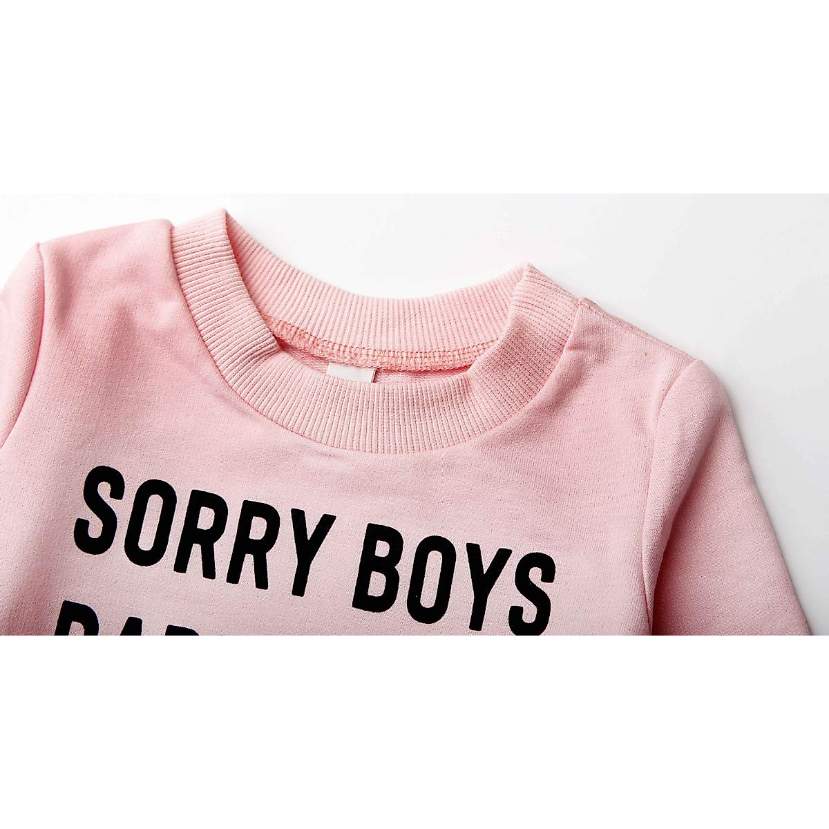 MIEKISA Baby Girls Newborn 3PCS Top T Shirt Pants Headband Infant Clothing Sets (0-6 Months, Pink)