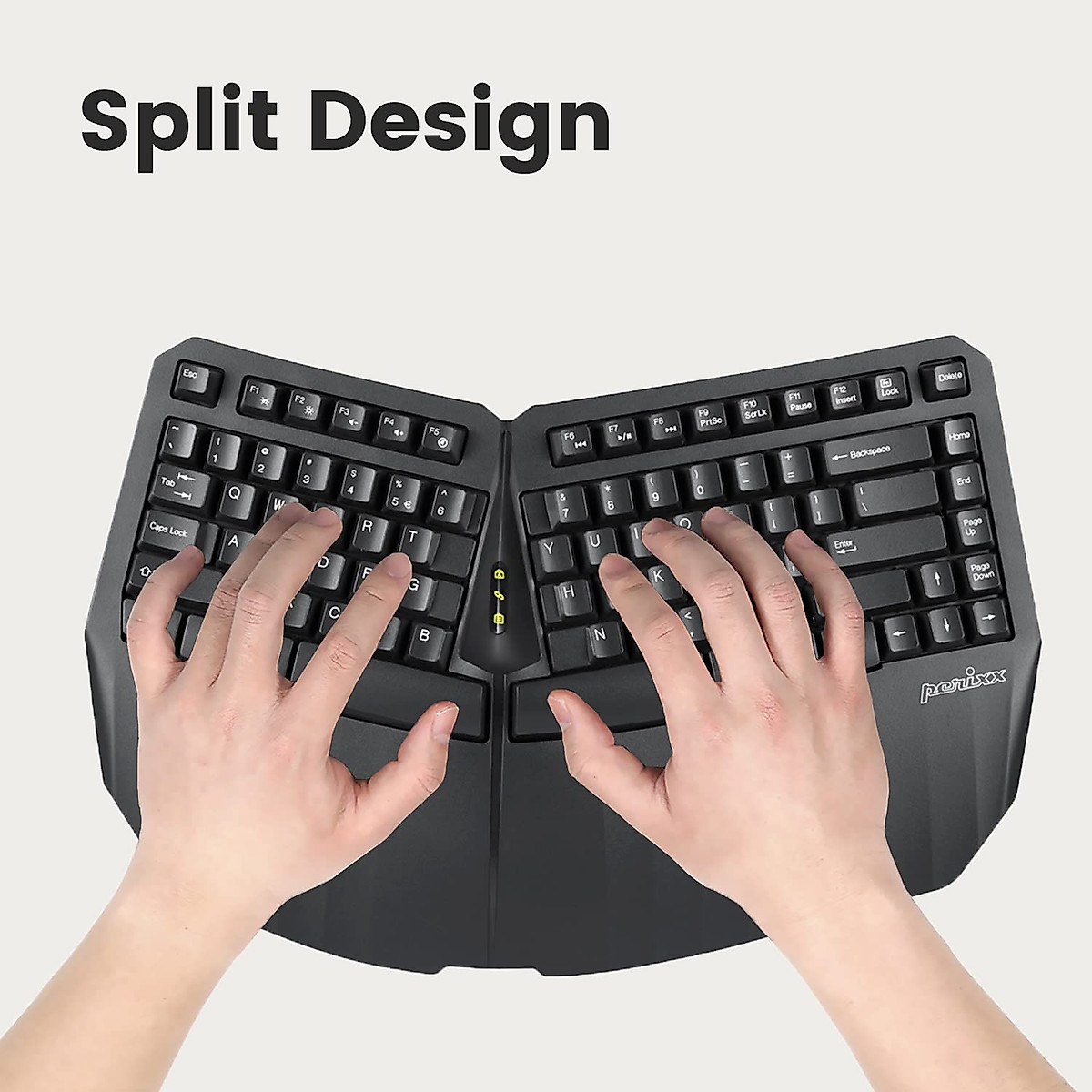 Perixx PERIDUO-813B US, Wireless Ergonomic Compact Keyboard & Vertical Mouse - Bundle with a 6-Button Ergonomic Vertical Mouse - Black - US English…