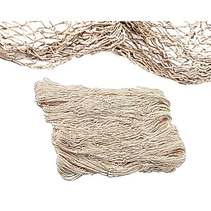 Natural Fish Net Party Decorations for Pirate Party, Hawaiian Party, Nautical Themed Cotton Fishnet Party Accessory by Big Mo’s Toys