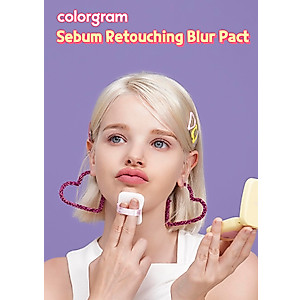 Colorgram Sebum Retouching Blur Pact | Poreless-Looking Pressed Setting Face Powder for Normal to Oily Skin, Provides Weightless, Matte Finish with Soft Focus Effect