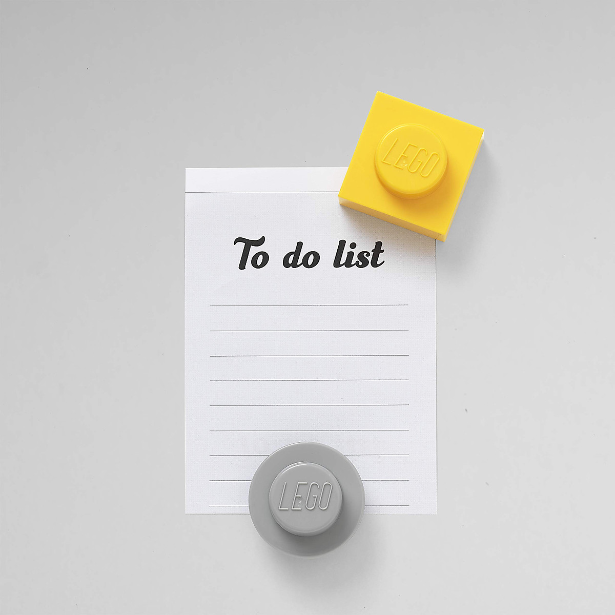 Room Copenhagen, Lego Magnet Set - 2 Piece Fridge, Whiteboard Magnets - Bright Yellow (40101732)