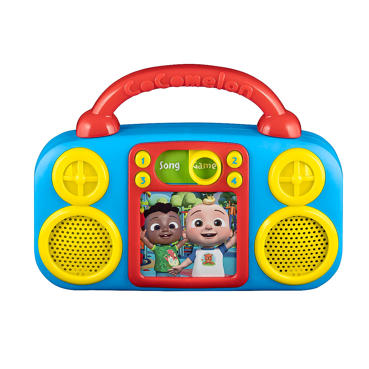 eKids Cocomelon Toy Music Player Includes Freeze Dance, Musical Toy for Toddlers with Built-in Nursery Rhymes for Fans of Cocomelon Toys and Gifts for Boys and Girls