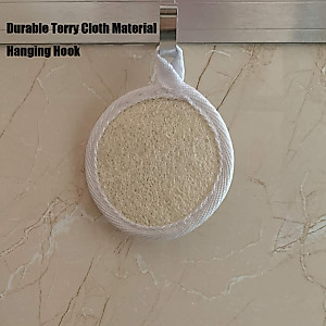 Loofah Sponge Exfoliating Facial Cleaning Pads,10 Packs Natural Loofa Face Scrubber Large Cleanser for Men Women Bath Spa Cleansing,3.15 Inches Dia