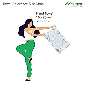 TRIDENT Soft and Plush, 100% Cotton 4 Piece Hand Towels for Bathroom, Highly Absorbent, Hotel Luxury, Super Soft, Salon Towels, Soft Comfort, 500 GSM (Crimson Red)