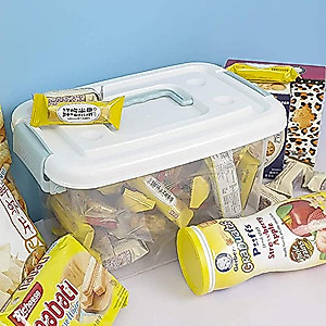 Yarebest 6-pack 6 Quart Clear Plastic Storage Bins, Storage Box with Lids