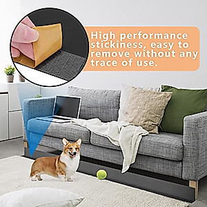 YPSLZY Toy Blockers for Furniture, Prevent Things from Going Under Sofa Couch Bed and Other Furniture - Hard Surface Floors Only,Easy to Install & Remove（Black