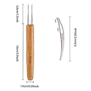 8 Pcs Dreadlock Crochet Hook Tool, Braid Hair Dreadlocks Needle Weaving Crochet