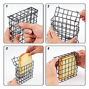 Shitailu 2Pcs Suet Bird Feeders, Outdoor Garden Cages, Suet Feeder for Outside Hanging, Wild Bird Feeder, Single Suet Cake Bird Feeders, One Suet Capacity