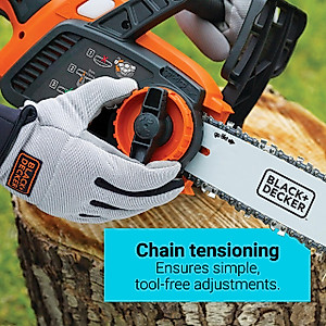 BLACK+DECKER 40V MAX* Cordless Chainsaw, Tool Only, 12 in. (LCS1240B)
