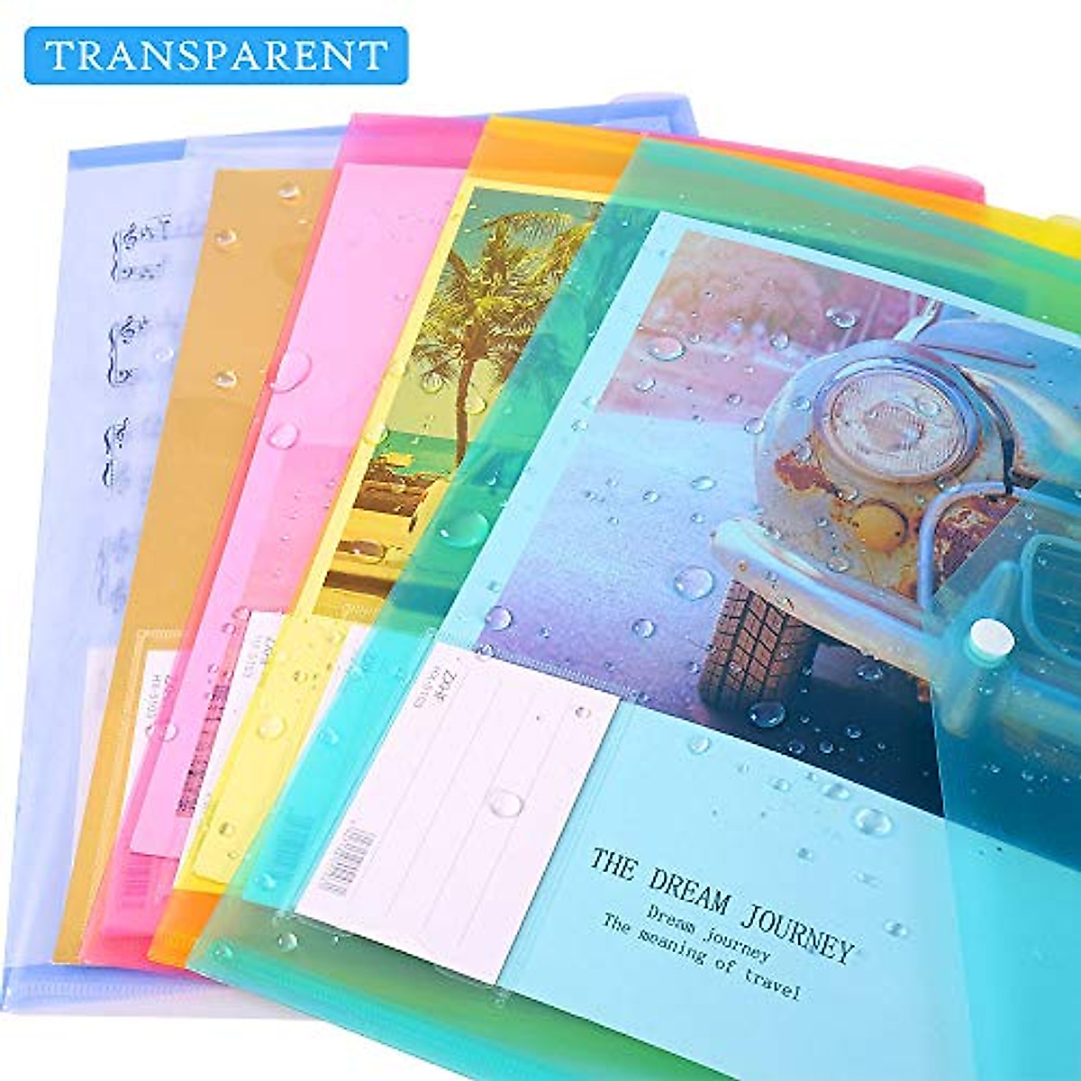 Colorful Plastic File Folders for Organized Storage